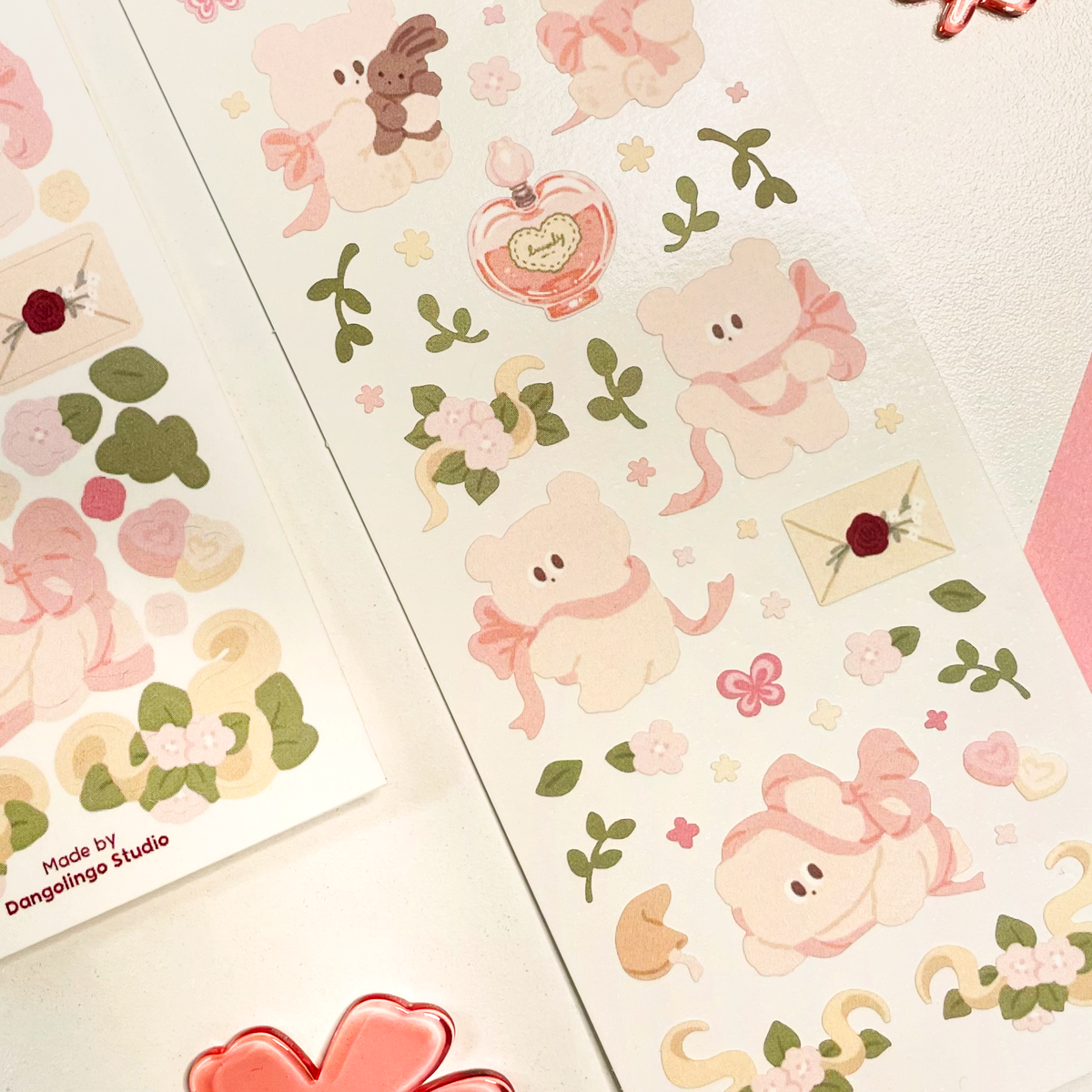 Dango Lingo/ Baby Pink Bear stickers 貼紙 | neomu neomu_