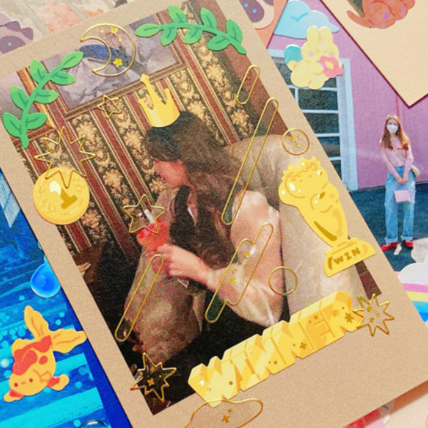 manta box / Transparent 100% FALLING STAR GOLD sticker 貼紙 | neomu neomu_